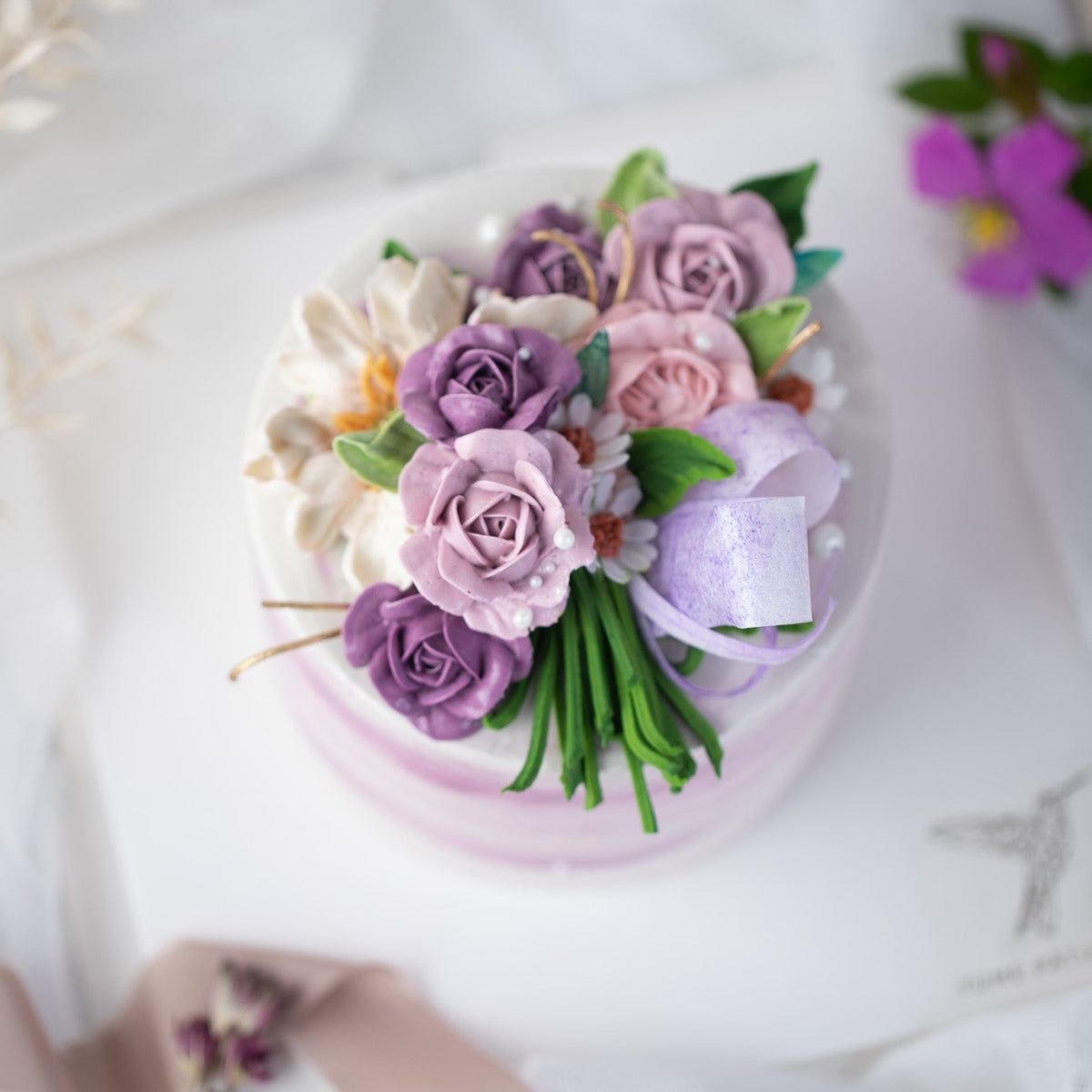 "Florence" Bouquet Buttercream Cake – Yume Patisserie